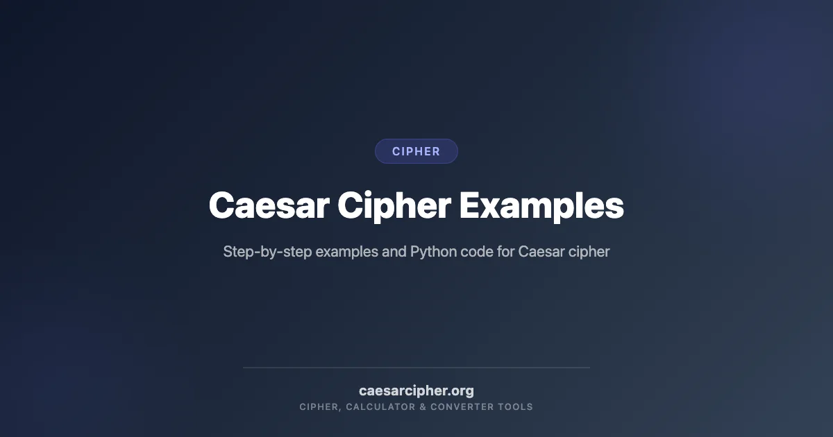 Caesar Cipher Examples & Python Code Tutorial | Caesar Cipher